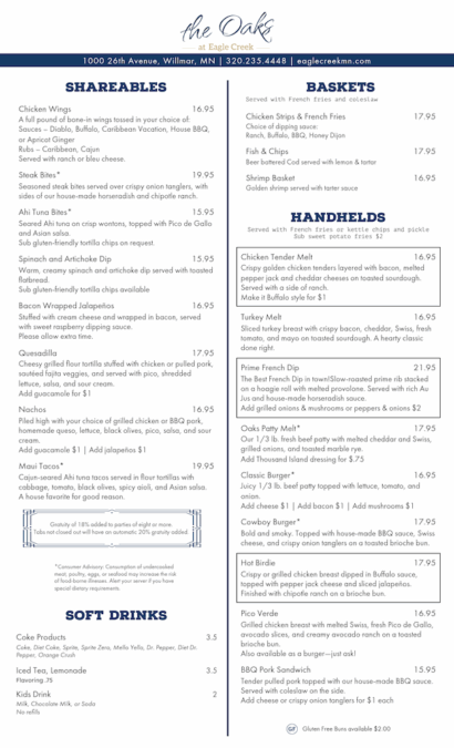 The Oaks Restaurant – Eagle Creek Golf Club