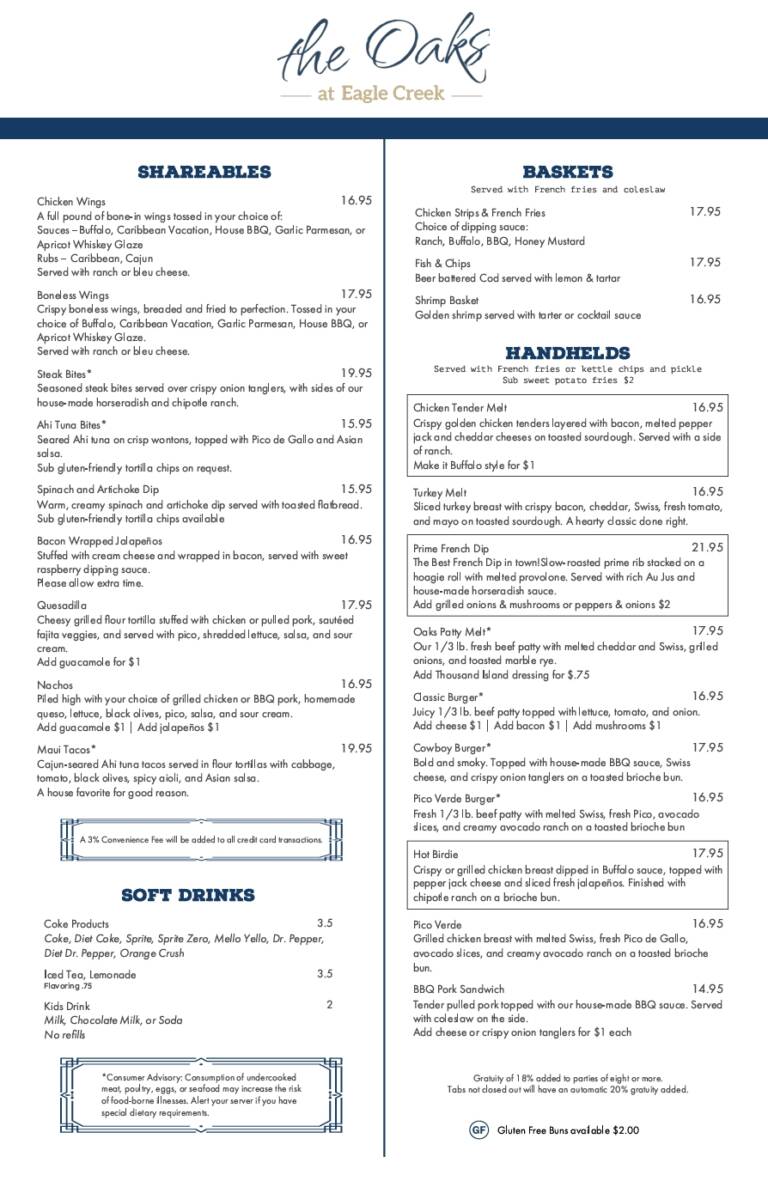 The Oaks Restaurant – Eagle Creek Golf Club