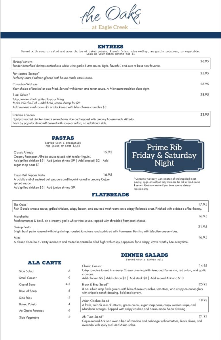 The Oaks Restaurant – Eagle Creek Golf Club
